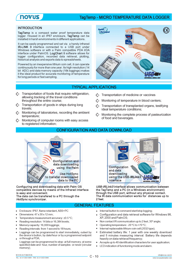 PRODUCT TagTemp - MICRO TEMPERATURE DATA LOGGER : บริษัท แอมพ์ทรอน อินสทรูเม็นท์ (ไทยแลนด์ ...