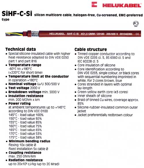 PRODUCT Thermal Resistant & Compensating Cables : SiHF-C-Si : บริษัท ฮีลูเคเบิ้ล (ประเทศไทย ...