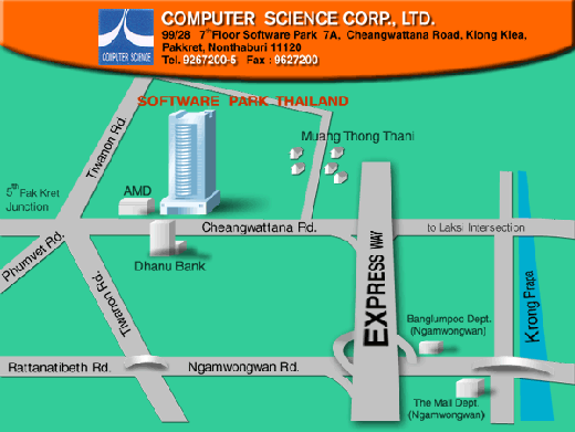 MAP : บริษัท คอมพิวเตอร์ ซายน์ จำกัด | COMPUTER SCIENCE COMPANY LIMITED