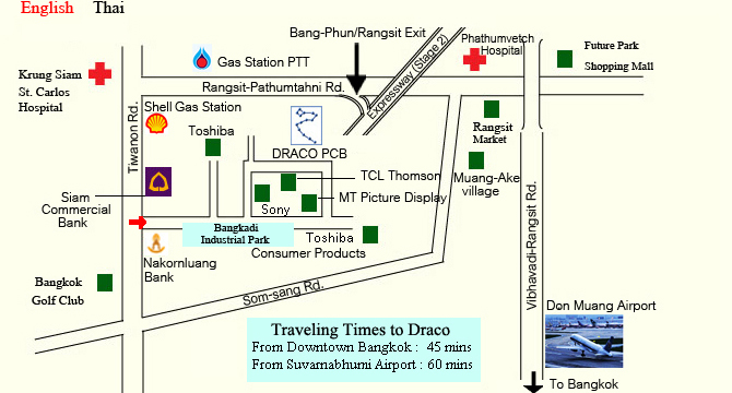 MAP : บริษัท ดราโก้ พีซีบี จำกัด (มหาชน) | Draco PCB Public Co.,Ltd.