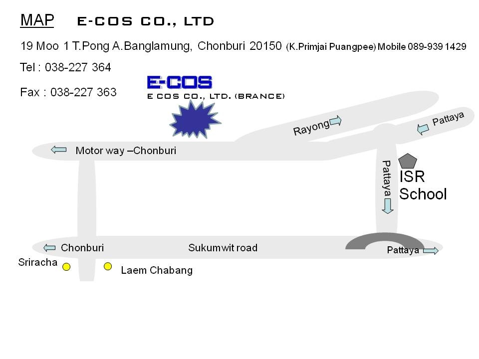 MAP : บริษัท อี คอส จำกัด | E-COS Co., Ltd