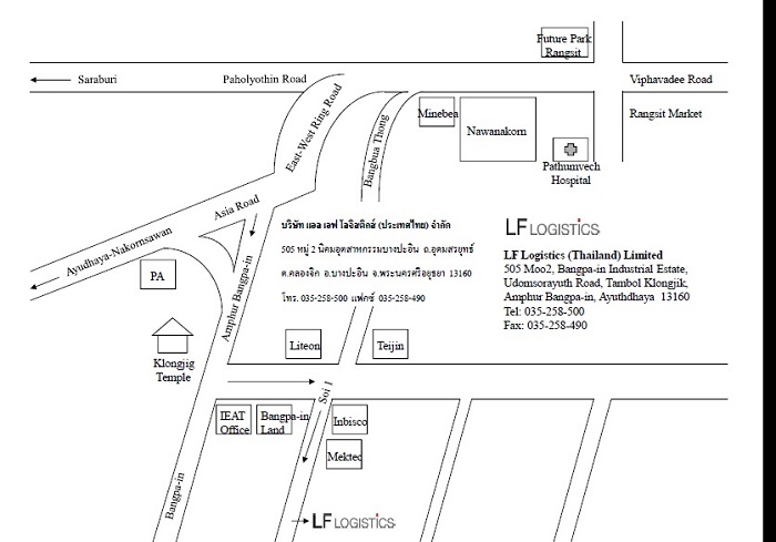 MAP : บริษัท แอลเอฟ โลจิสติกส์ (ประเทศไทย) จำกัด | LF Logistics ...