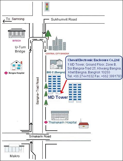 MAP : บริษัท เชอวาล อิเล็คโทรนิค เอ็นโคลสเชอร์ | Cheval Electronic ...
