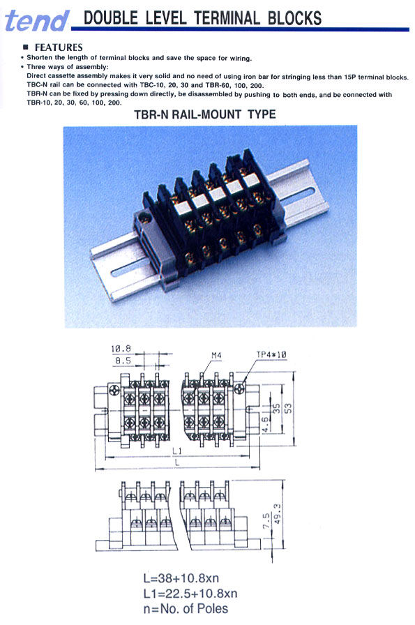 PRODUCT Double Level Terminal Blocks : บริษัท ธีรชัยไพศาล เอ็นจิเนียร ...
