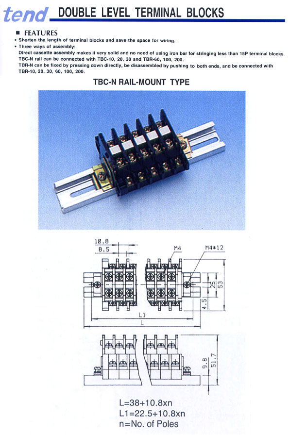 PRODUCT Double Level Terminal Blocks : บริษัท ธีรชัยไพศาล เอ็นจิเนียร ...