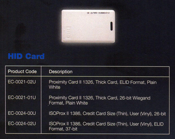 PRODUCT HID Card : บริษัท อีลิด เทคโนโลจีส์ (ประเทศไทย) จำกัด | ELID ...