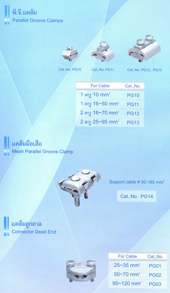 PRODUCT Parallel Groove Clamps : หจก. มหาธน อีเลคทริค | Mahathon ...