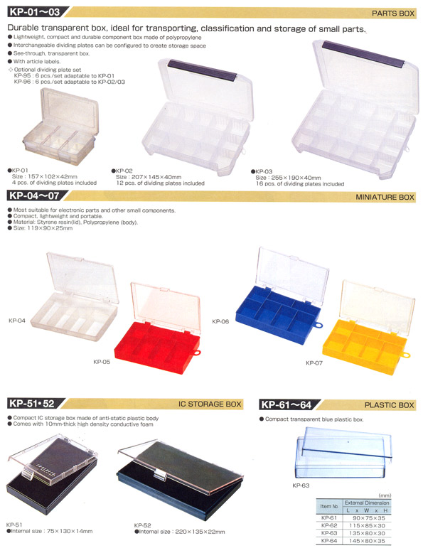 PRODUCT Parts Box&IC Storage Box : บริษัท นัฐพงษ์ เซลส์แอนด์เซอร์วิส ...