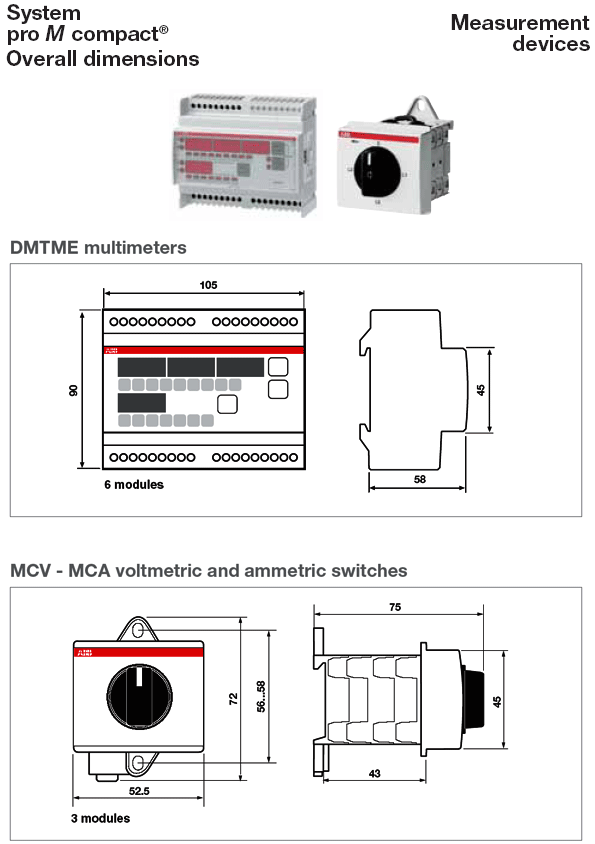 PRODUCT OVERALL DIMENSIONS : Measurement devices : บริษัท เอบีบี (ไทย ...