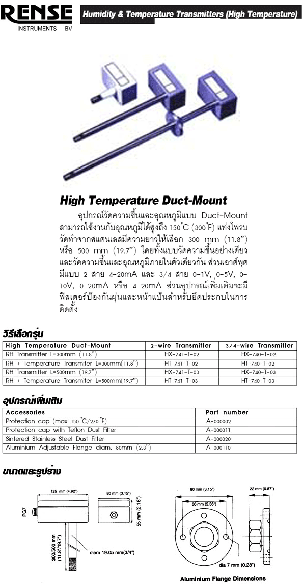 PRODUCT Humidity & Temperature Transmitters : บริษัท ไพรมัส จำกัด ...