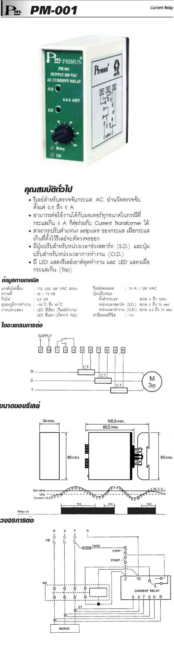 PRODUCT CURRENT RELAY : บริษัท ไพรมัส จำกัด | Primus Company Limited