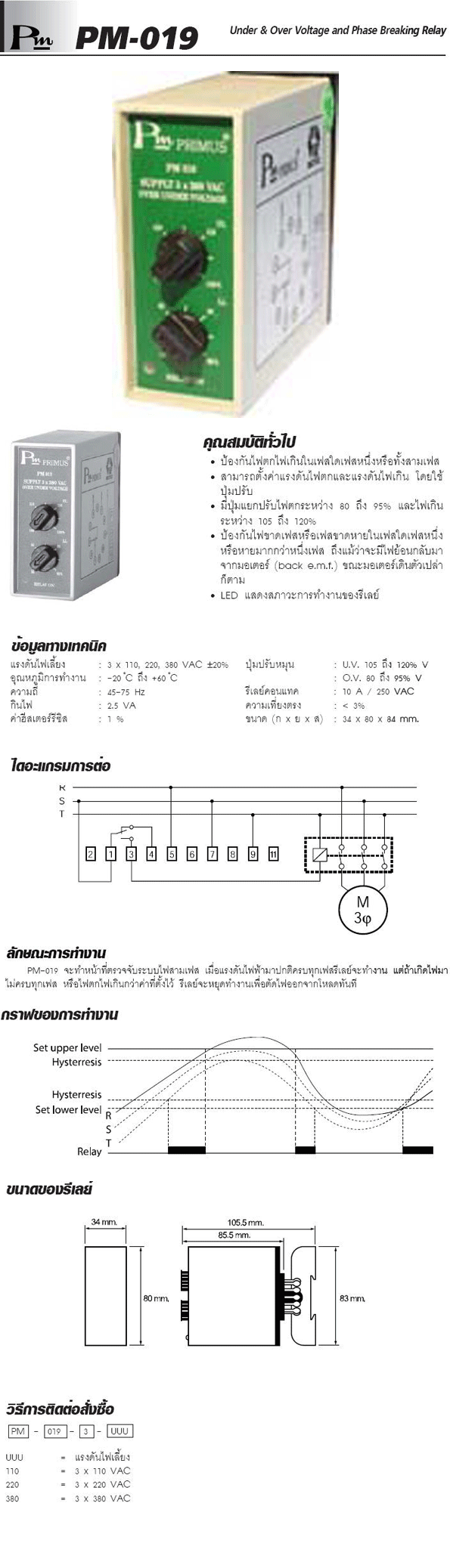 PRODUCT UNDER & OVER VOLTAGE AND PHASE BREAKING RELAY : บริษัท ไพรมัส ...