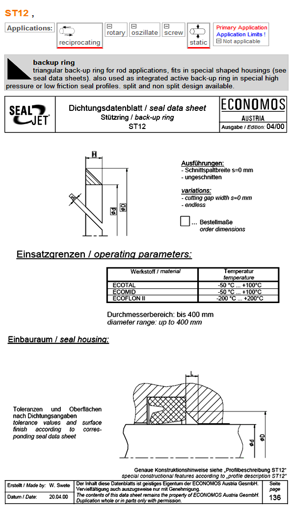 PRODUCT Backup ring ST12 : บริษัท เอสเคเอฟ-อีโคโนโมส ซีลลิ่ง โซลูชั่นส์ ...