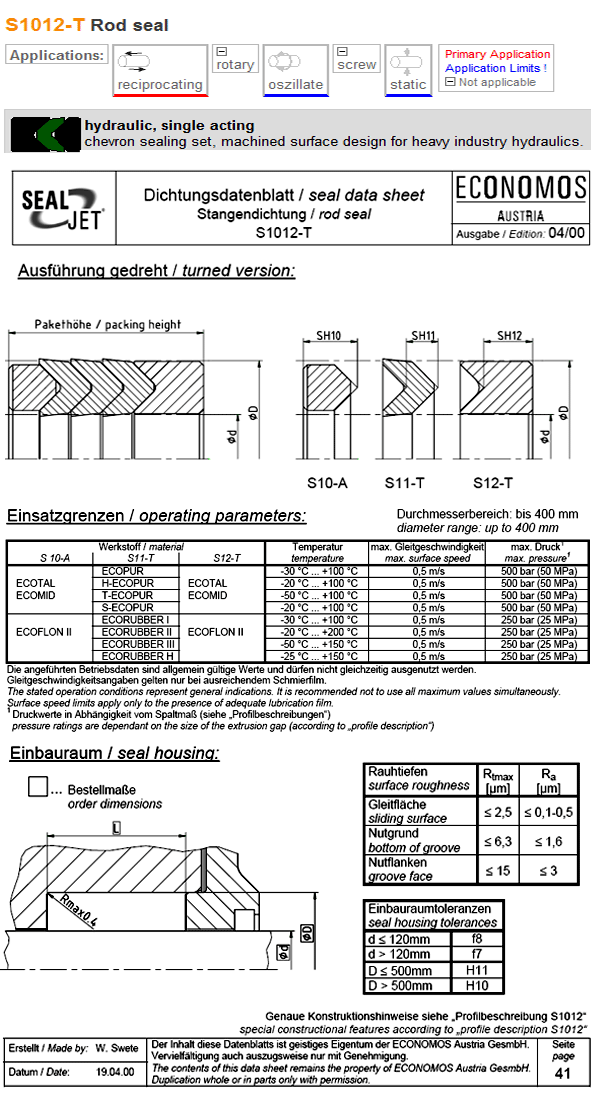 PRODUCT Rod seal S1012-T : บริษัท เอสเคเอฟ-อีโคโนโมส ซีลลิ่ง โซลูชั่นส์ ...