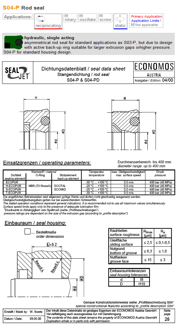 PRODUCT Rod seal S04-P : บริษัท เอสเคเอฟ-อีโคโนโมส ซีลลิ่ง โซลูชั่นส์ ...