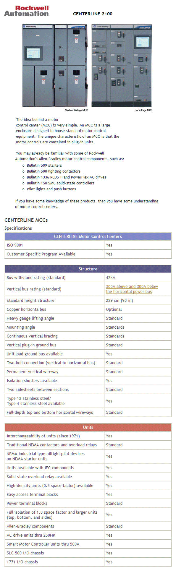 PRODUCT NEMA MCC's : บริษัท ร็อกเวล ออโตเมชั่น จำกัด | Rockwell ...