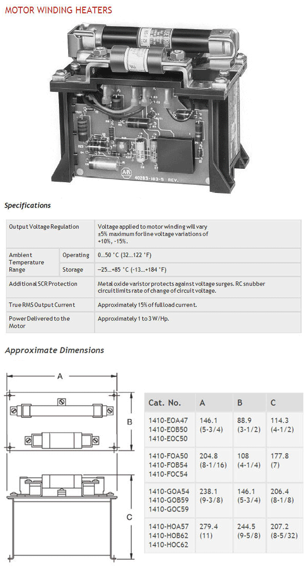 PRODUCT Motor Winding Heaters : บริษัท ร็อกเวล ออโตเมชั่น จำกัด ...