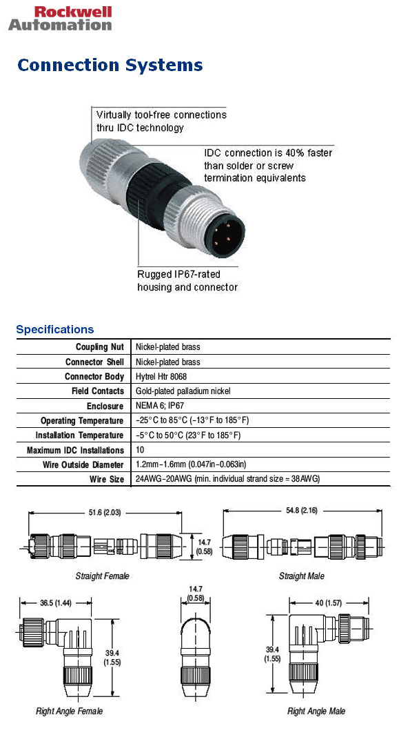 PRODUCT IDC Field-Attachable Connectors : บริษัท ร็อกเวล ออโตเมชั่น ...