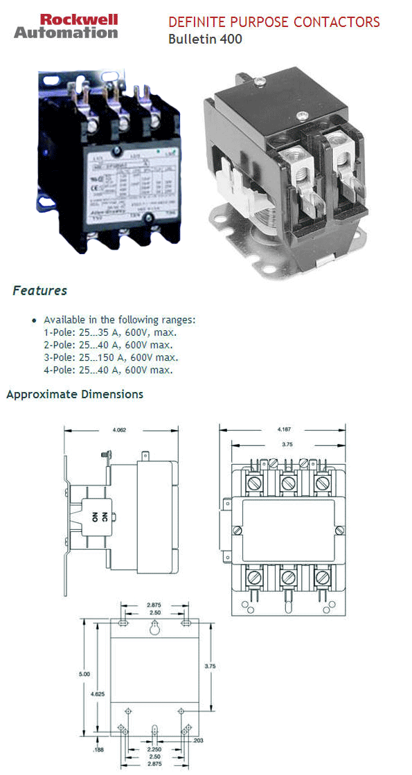 PRODUCT Definite Purpose Contactors : บริษัท ร็อกเวล ออโตเมชั่น จำกัด ...