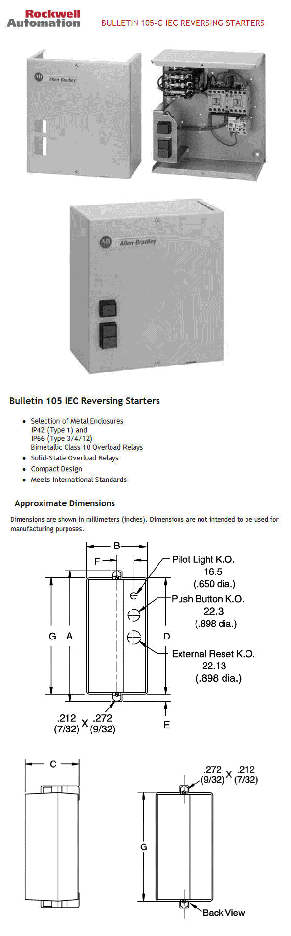 PRODUCT IEC Reversing Starters : บริษัท ร็อกเวล ออโตเมชั่น จำกัด ...