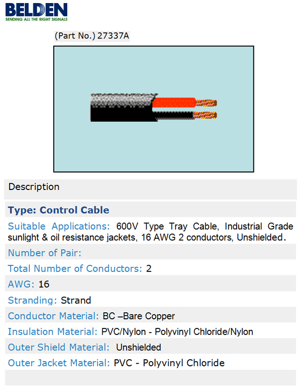PRODUCT CONTROL CABLE - 27337A : บริษัท รอยัลเทค อินเตอร์เนชั่นเเนล ...