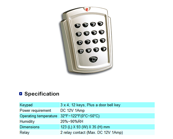 บริษัท ไทย เซอร์เวย์ เทเลคอม จำกัด : เครื่องทาบบัตร : Access Control ...