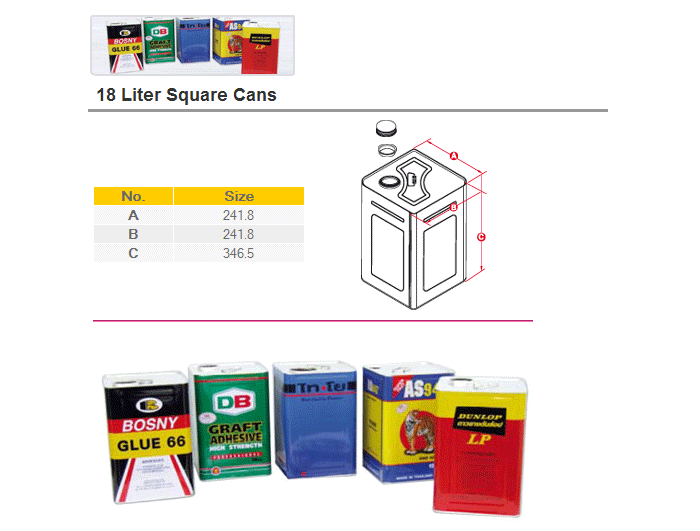 PRODUCT 18 Liter Square Cans : บริษัท สหธาราวัฒน์ จำกัด | Sahadharawat ...