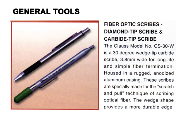 PRODUCT FIBER OPTIC SCRIBES - DIAMOND-TIP SCRIBE & CARBIDE-TIP SCRIBE ...
