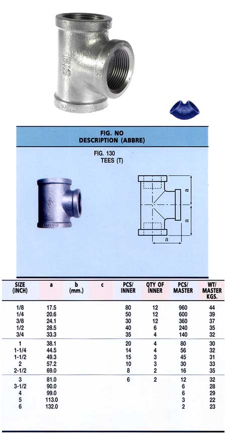 บริษัท บีส ไพพ์ฟิตติ้งอินดัสตรี จำกัด : PIPE FITTING "TEES (T)"