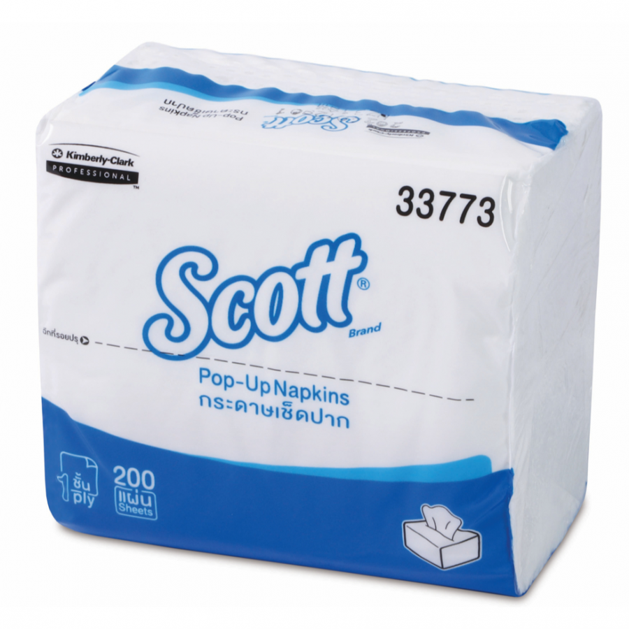 DSI : กระดาษเช็ดปากป๊อปอัพ Scott Pop-Up Napkins P/N : 33773