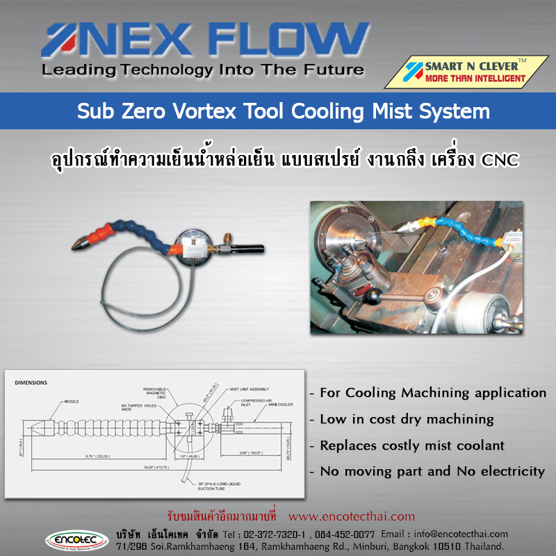 PRODUCT Sub Zero Vortex Tool Cooling Mist System อุปกรณ์ทำความเย็นน้ำ ...
