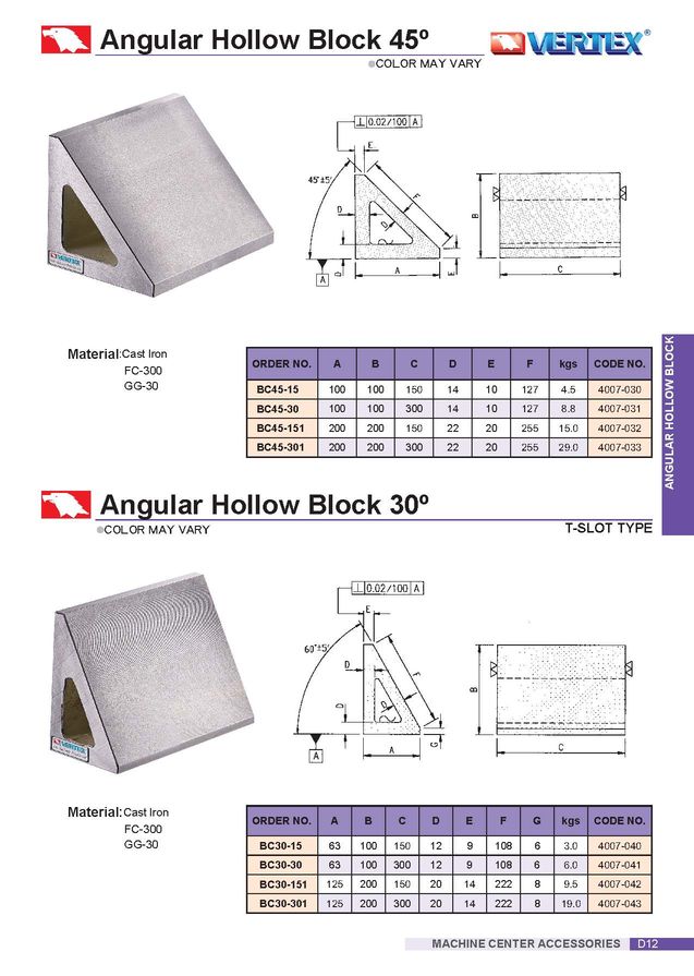 บริษัท เอส.เอ็ม.ที.เอเซีย จำกัด : Angular Hollow Block 45 ํ, 30 ํ