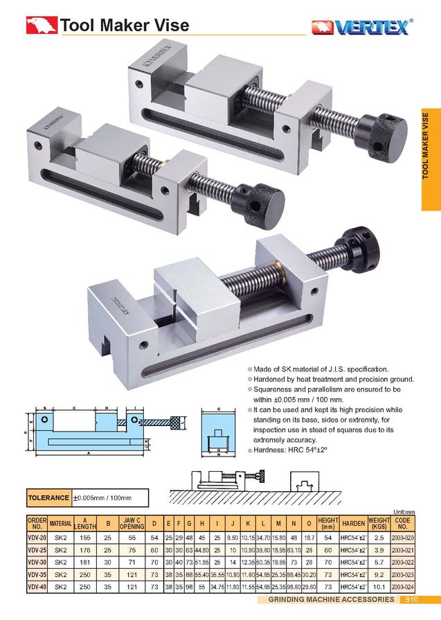 บริษัท เอส.เอ็ม.ที.เอเซีย จำกัด : Tool Maker Vise