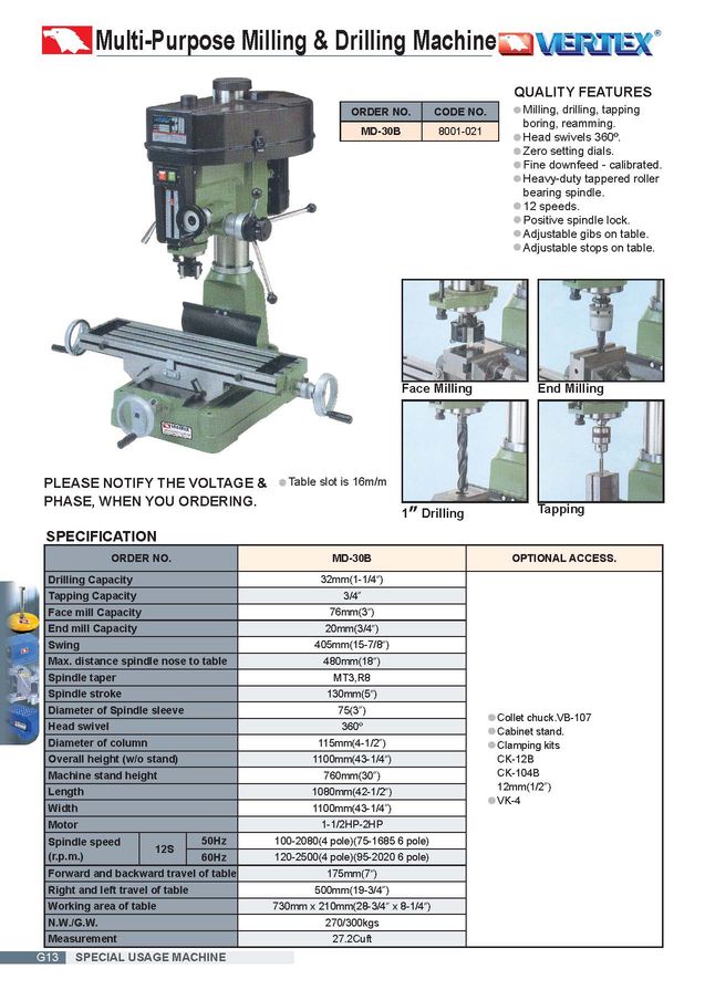 PRODUCT Multi-Purpose Milling & Drilling Machine : บริษัท เอส.เอ็ม.ที ...
