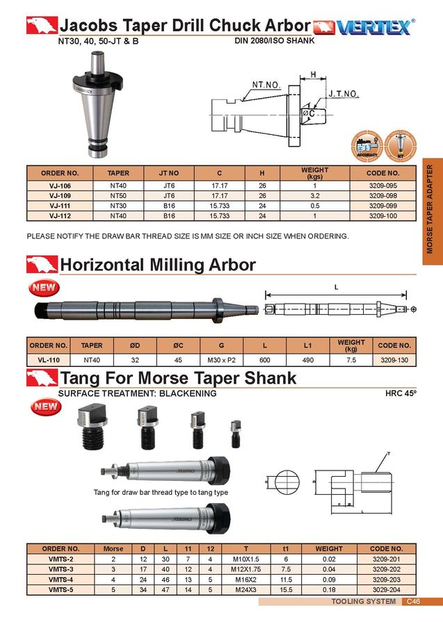 บริษัท เอส.เอ็ม.ที.เอเซีย จำกัด : Jacobs Taper Drill Chuck Arbor
