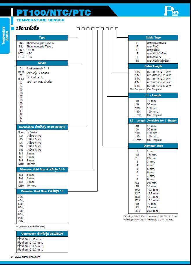PRODUCT TEMPERATURE SENSOR : บริษัท ไพรมัส จำกัด | Primus Company Limited