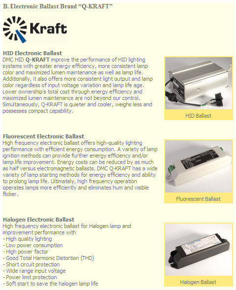 PRODUCT Electronic Ballast : บริษัท ดีเอ็มซี คอร์ป (154) จำกัด | DMC ...