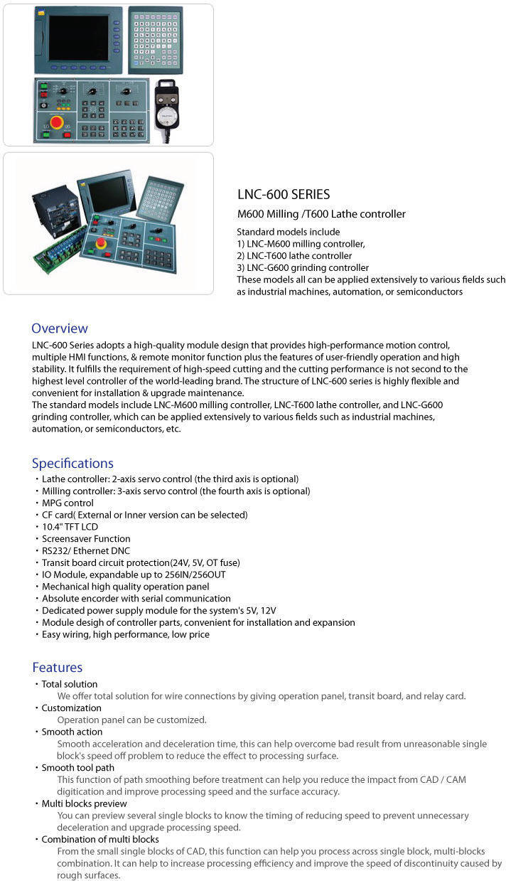 PRODUCT LNC-600 SERIES : บริษัท เมกะ เซอร์โว ซิสเต็มส์ จำกัด | Mega ...