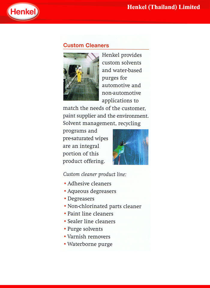 บริษัท เฮงเค็ล (ประเทศไทย) จำกัด : Custom Cleaners