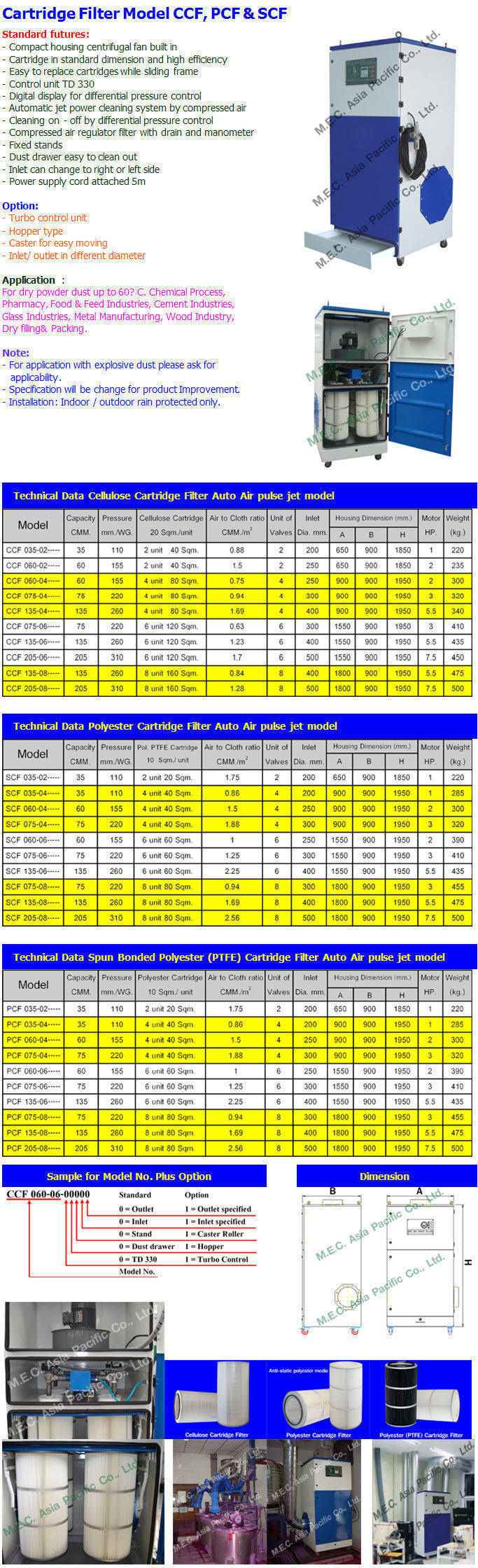 PRODUCT Cartridge Filter : บริษัท เอ็ม.อี.ซี. เอเชีย แปซิฟิค จำกัด | M ...