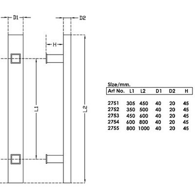 PRODUCT HD157 Pull Handle : บริษัท วี คิวบ์ จำกัด | V-Cube Co.,Ltd.