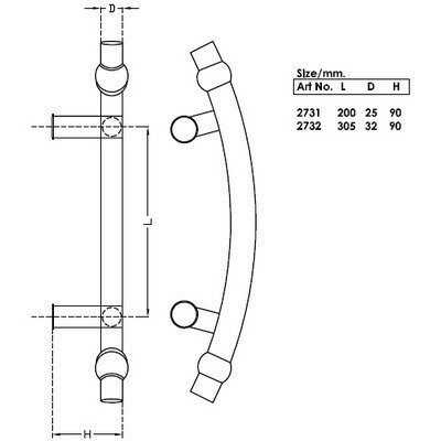 PRODUCT HD137 Pull Handle : บริษัท วี คิวบ์ จำกัด | V-Cube Co.,Ltd.