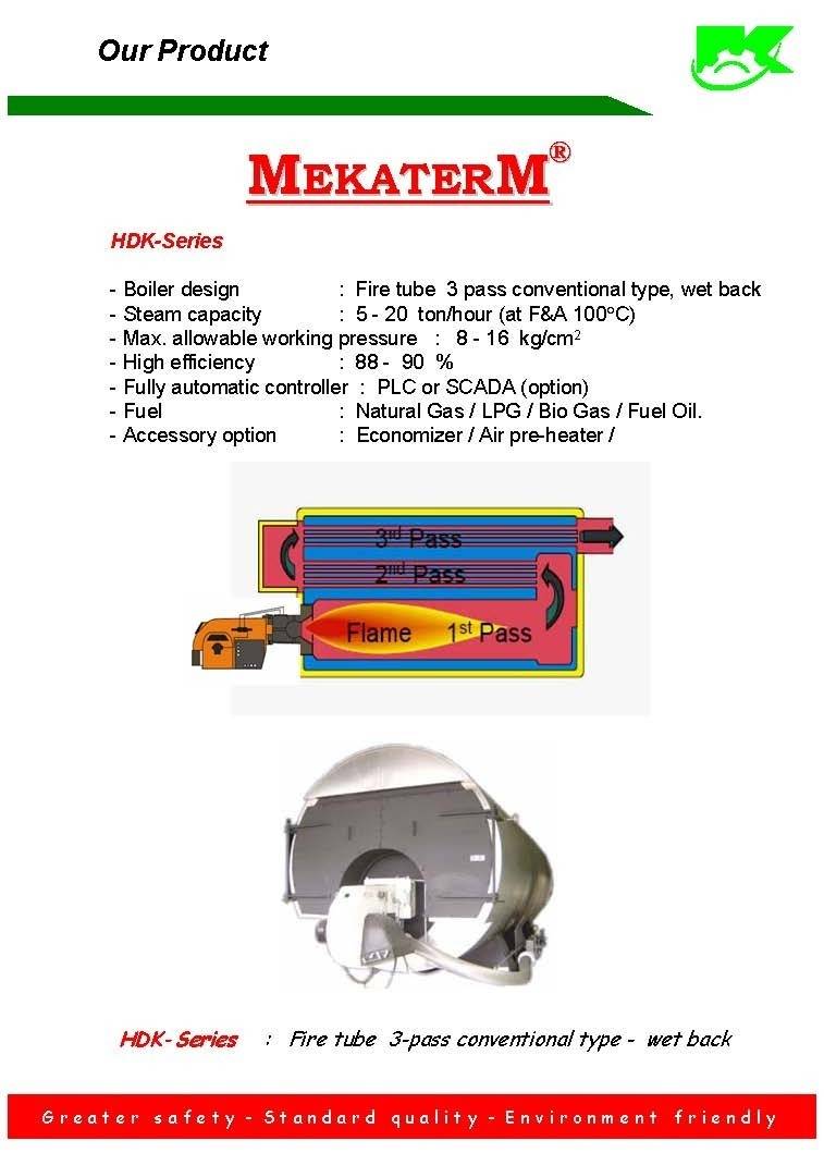 บริษัท ไทย เค. บอยเลอร์ จำกัด : Three pass conventional type - wet back