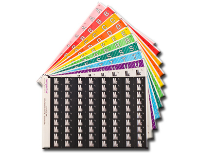 PRODUCT แถบสีตัวอักษรด้านข้าง Alpha Side Tab Labels (12mm) : บริษัท เทล ...