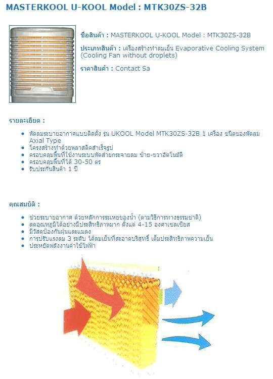 บริษัท มาสเตอร์คูล อินเตอร์เนชั่นแนล จำกัด : MASTERKOOL U-KOOL