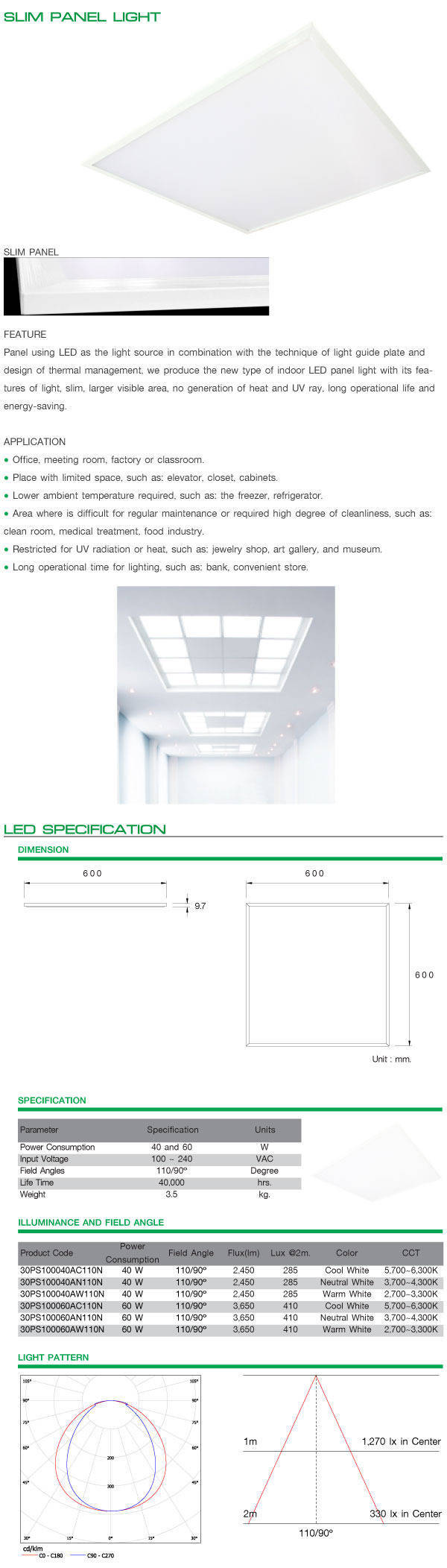 PRODUCT LED SLIM PANEL LIGHT : บริษัท เลคิเซ่ ไลท์ติ้ง จำกัด | LEKISE ...