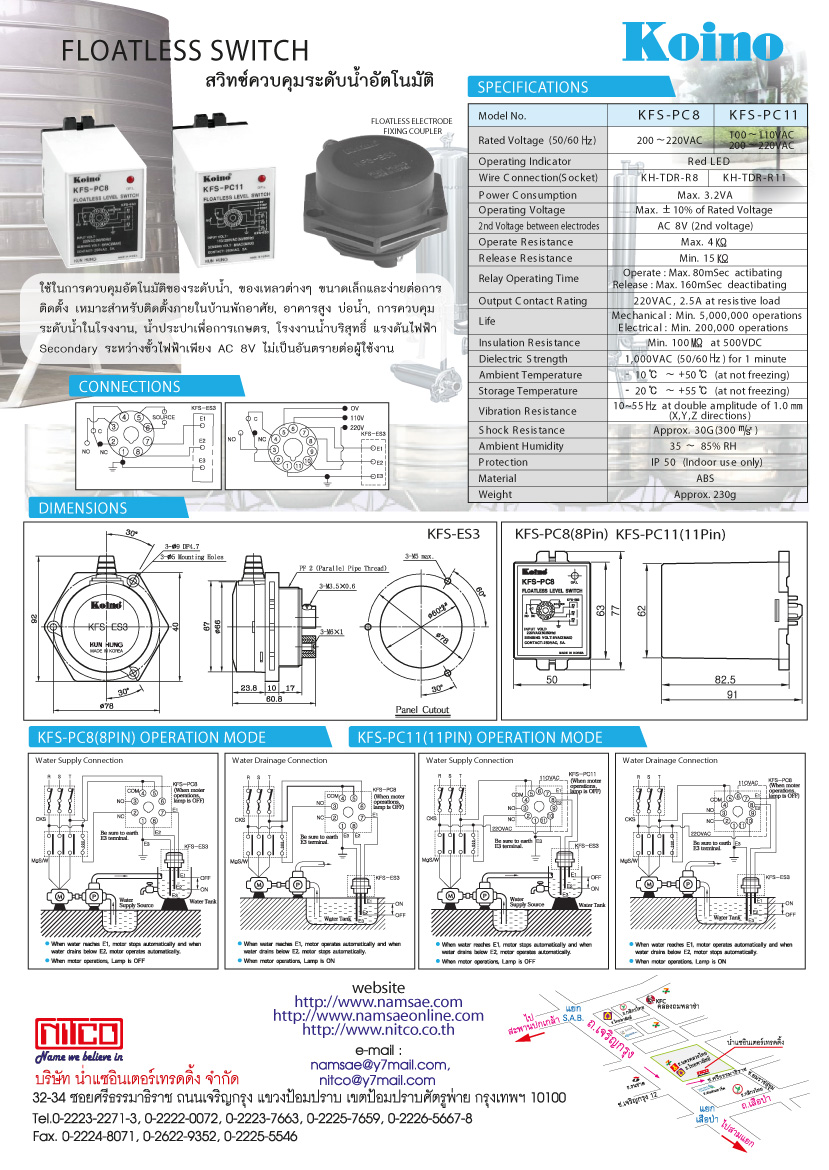 PRODUCT Floatless Switch : บริษัท น่ำแซอินเตอร์เทรดดิ้ง จำกัด | Namsae ...