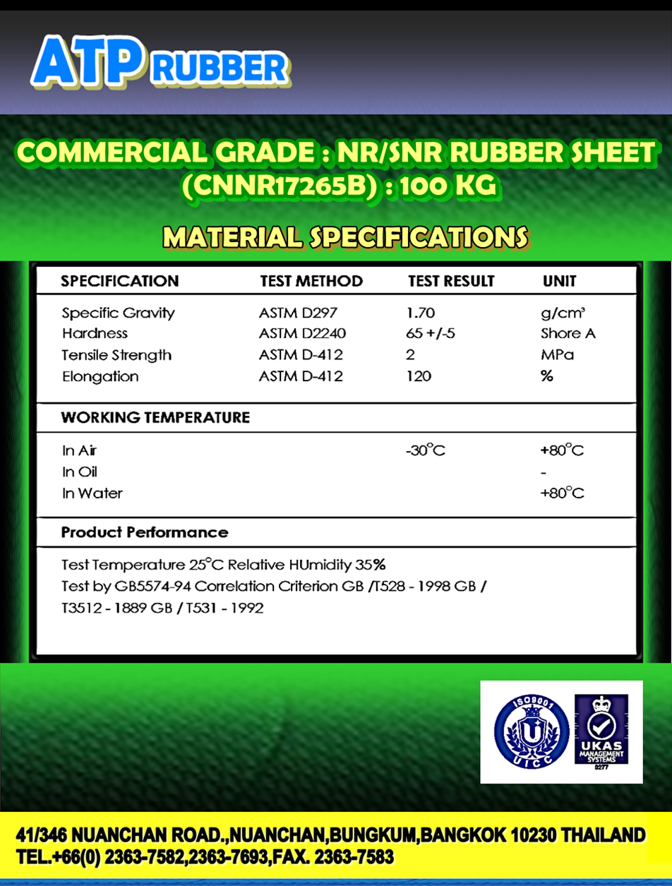 บริษัท ออโต้ เอ พลัส จำกัด : COMMERCIAL GRADE :NR/SBR Rubber Sheet ...