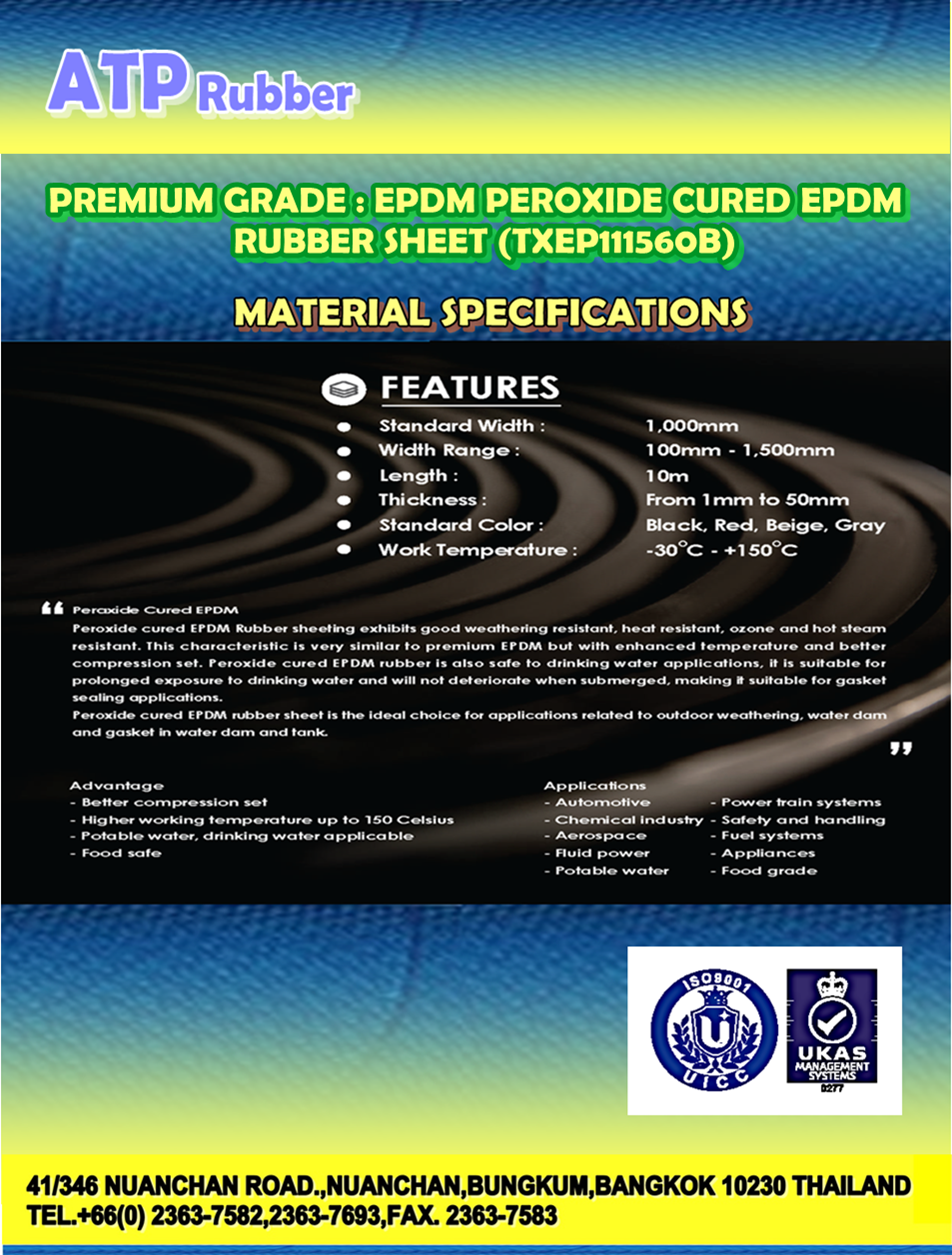 บริษัท ออโต้ เอ พลัส จำกัด : PREMIUM GRADE : Peroxide Cured EPDM Rubber ...