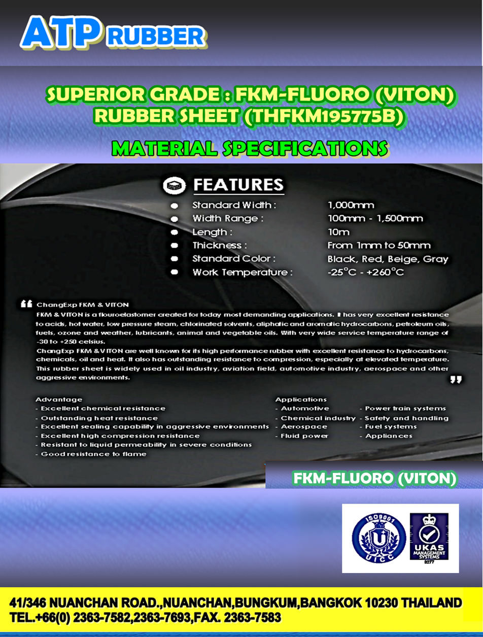 PRODUCT SUPERIOR GRADE :FKM-Viton Rubber Sheet [THFKM195775B] : บริษัท ออโต้ เอ พลัส จำกัด ...